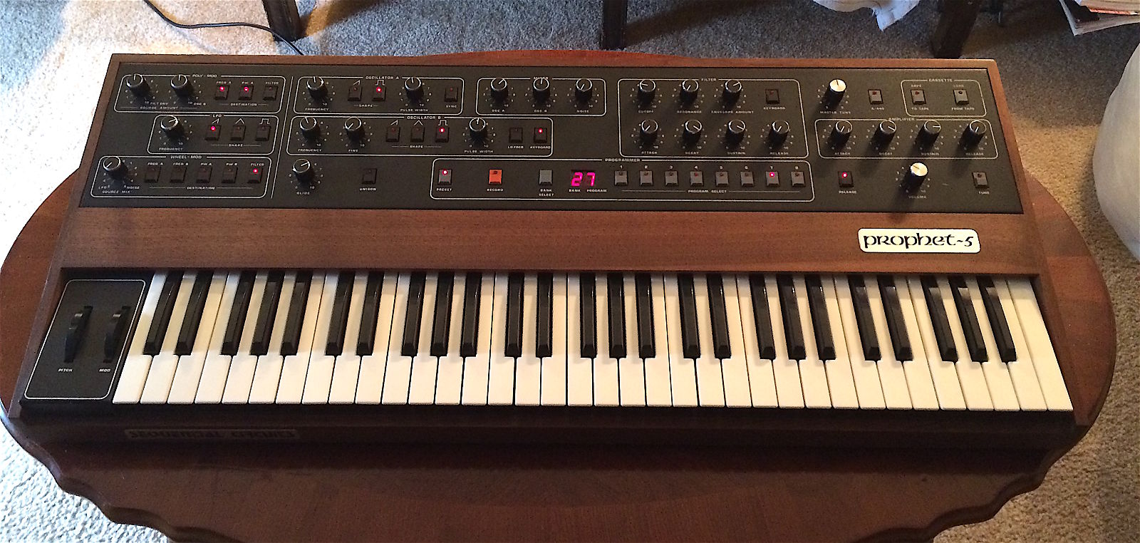 MATRIXSYNTH: Sequential Circuits Original Prophet 5 Rev. 3 SN 3584
