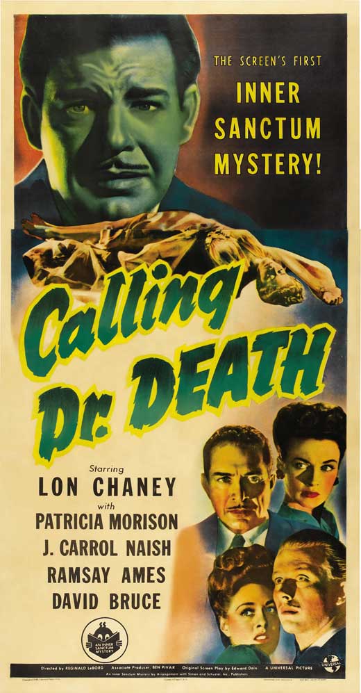 From the Brain of John: A Study in Classic Horror- CALLING DR. DEATH (1943)