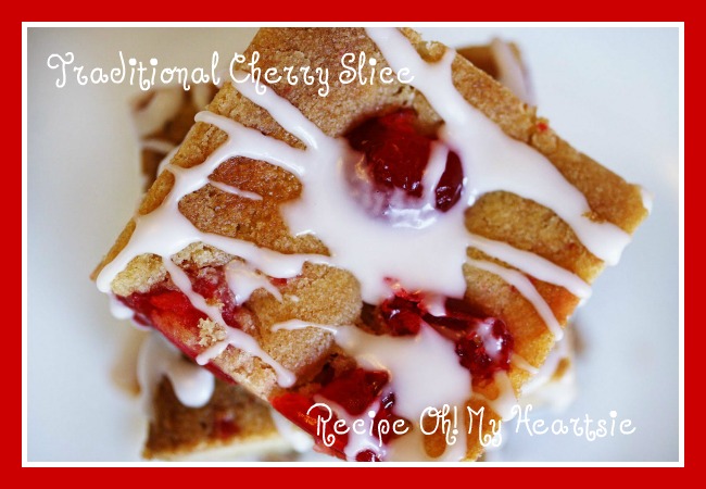 Oh! My Heart Again: Traditional Cherry Slice Cookie Bar Recipe