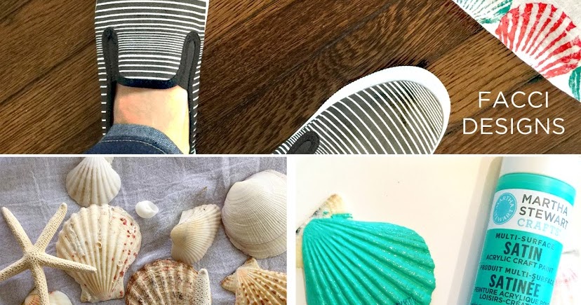 FACCI DESIGNS: Shell Stamping DIY Towel & Napkin Craft