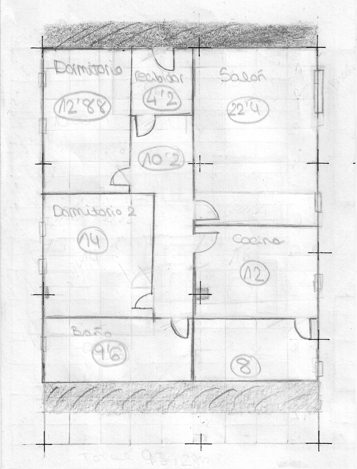 D.Técnico: Boceto de la casa.