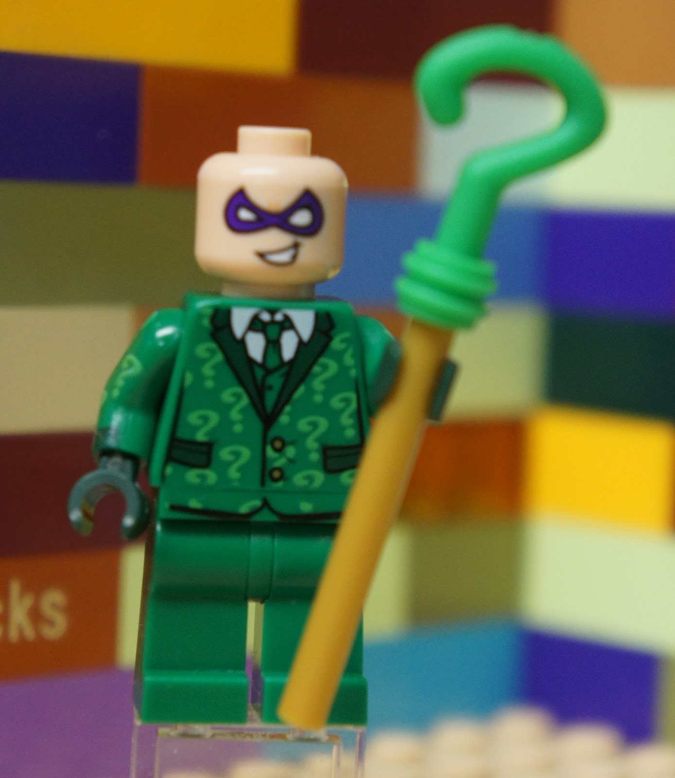 LEGO SH334 The Batman Movie THE RIDDLER Suit and Tie Minifigure ...