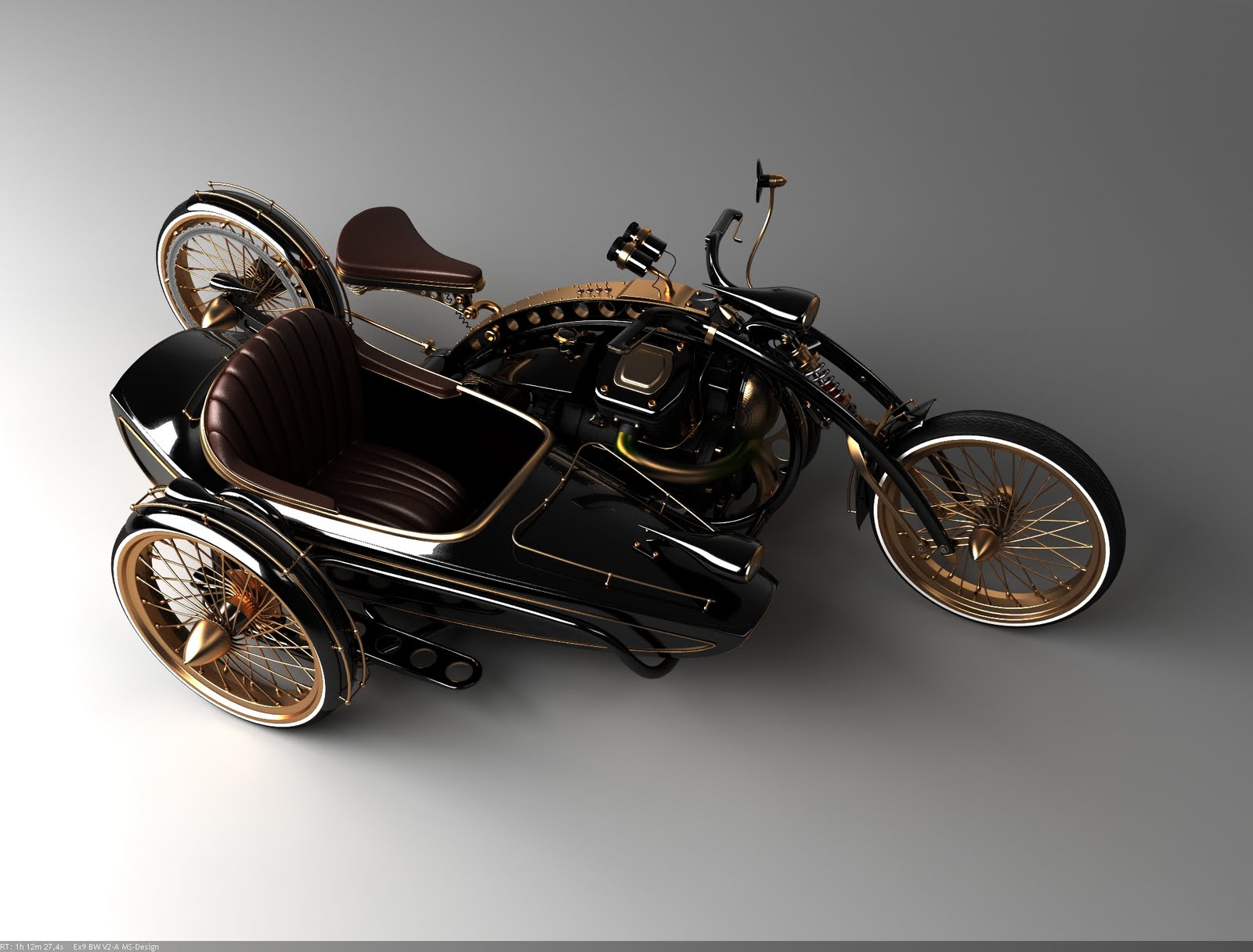MOTORCYCLE 74: Solif design - steampunk sidecar