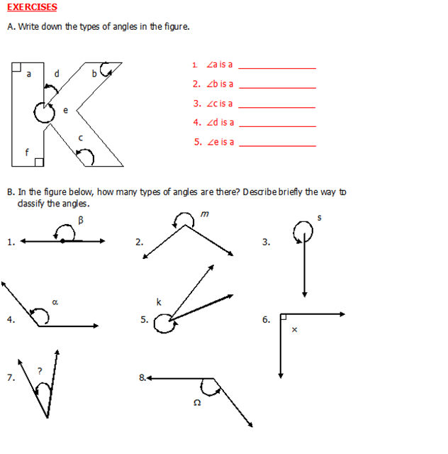 Kinds Of Angles Grade 7