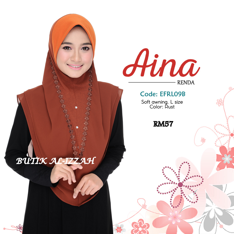 Butik Al-Izzah: TUDUNG AINA RENDA L