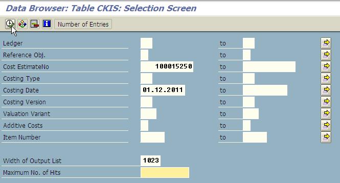 SAP-Learner: Table CKIS ดู View Itemization ของ การคิด standard cost t ...