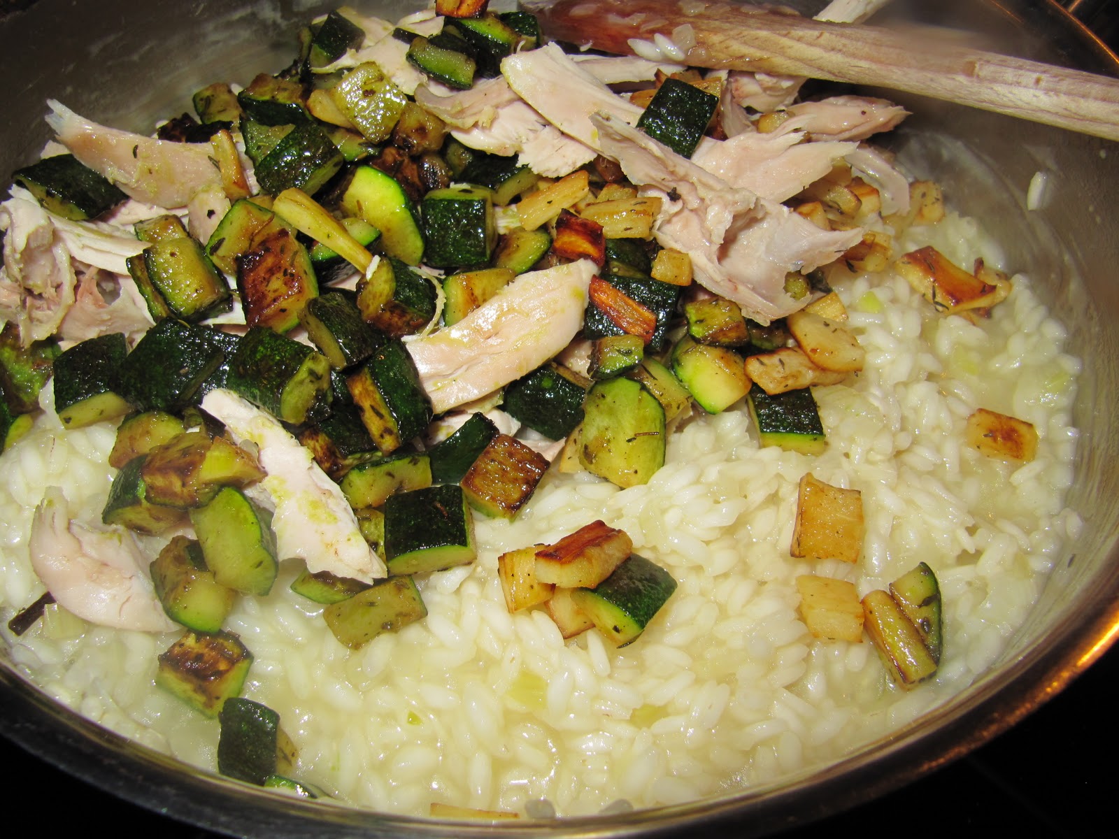 Hanne K's verden: Risotto med ristede rødder, squash og kylling