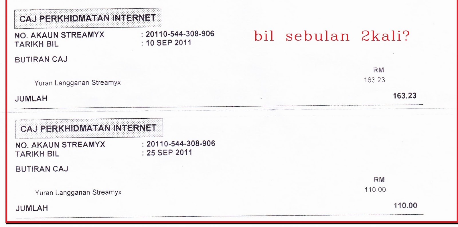 Contoh Bil Telefon Tm