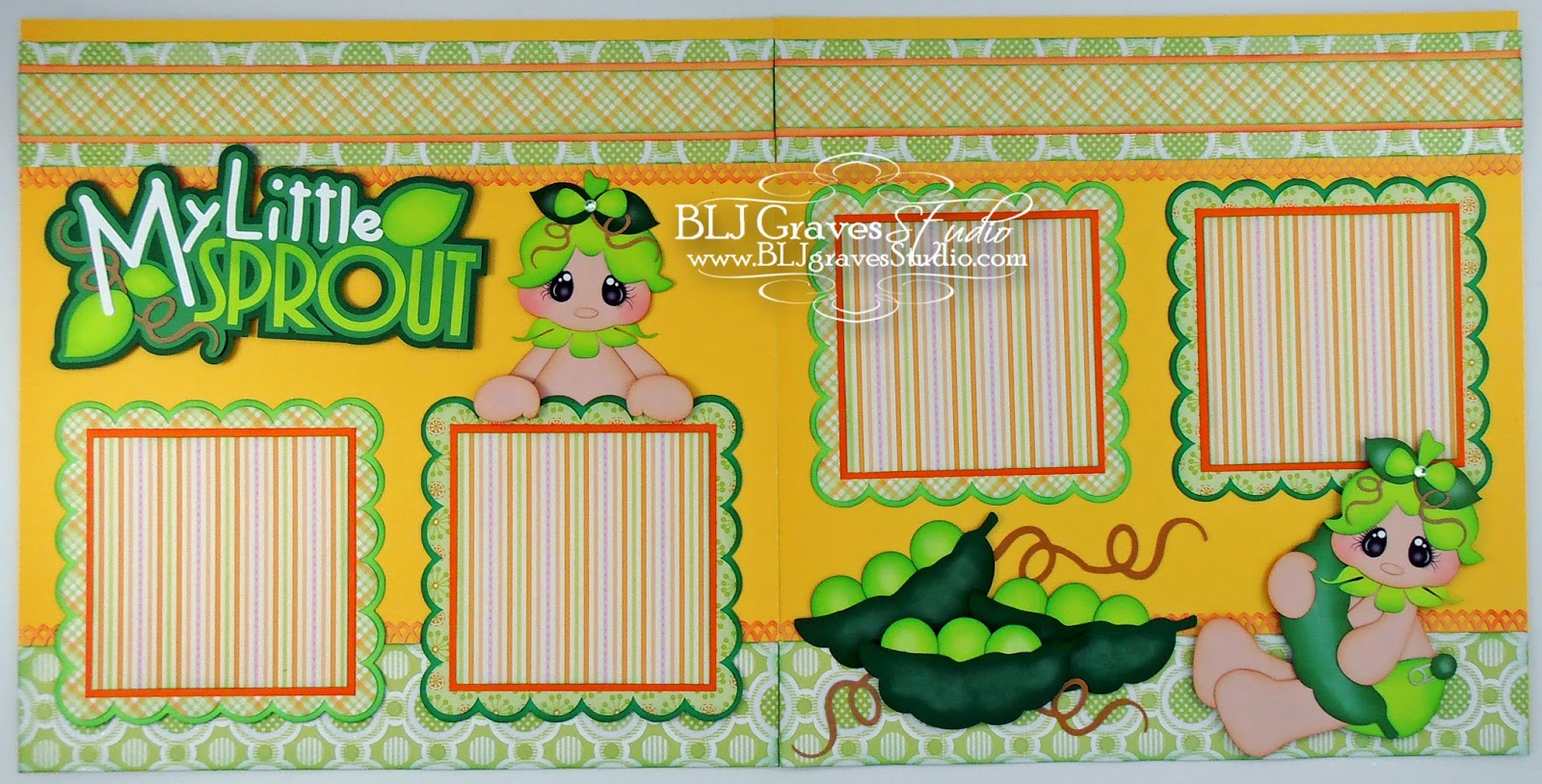 BLJ Graves Studio: My Little Sprout Scrapbook Pages