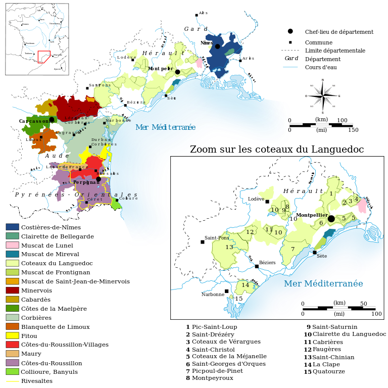 Wine in Languedoc Roussillon - Gite in Laroque Des Alberes, Pyrenees ...