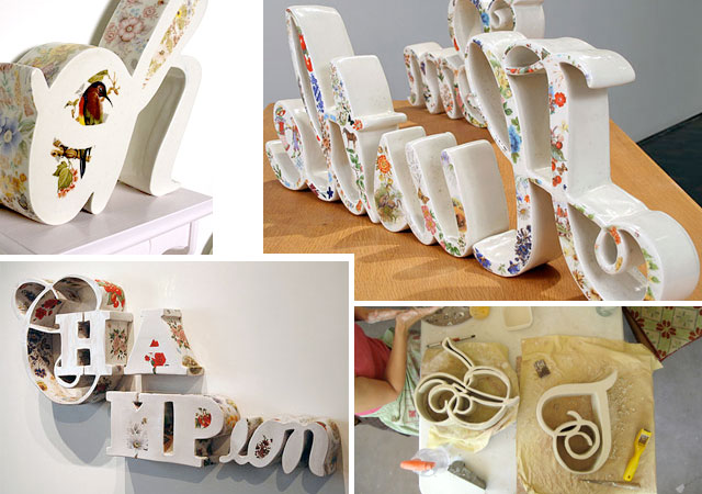 keads.com: Ceramic typography by Stephanie DeArmond