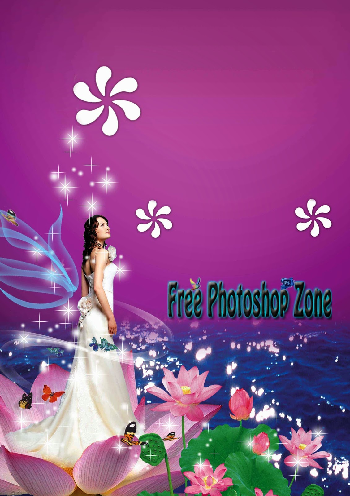 Beautiful angel PSD template | Free Photoshop Zone