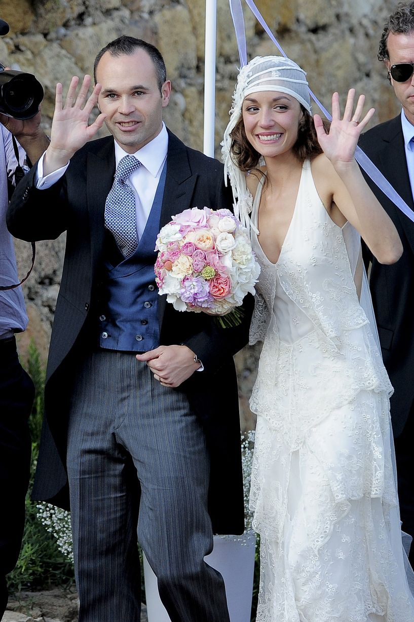 Football Stars: Andres Iniesta With New Wife Ana Ortiz