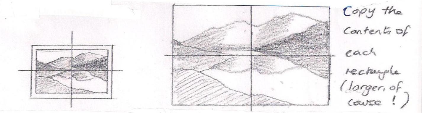 Jan's Art Tips: Tricks to keep your drawing correct - Gridding