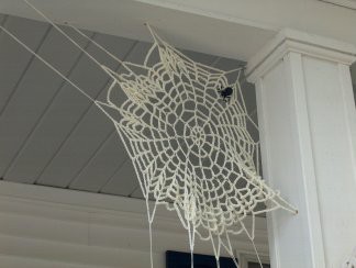 Crocheted Spider web: Crocheted Spider web