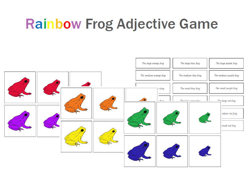 Lolly K Resources: Rainbow Frog Adjective Game