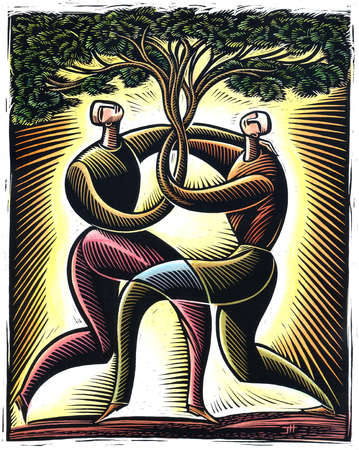 The sunbeam: arms intertwined