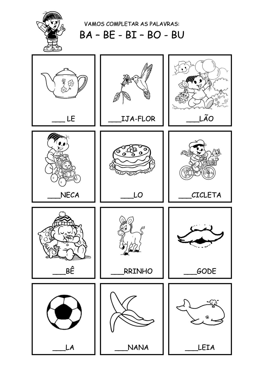 ADOLETÁ DO ABC: Família silábica letra B - atividades