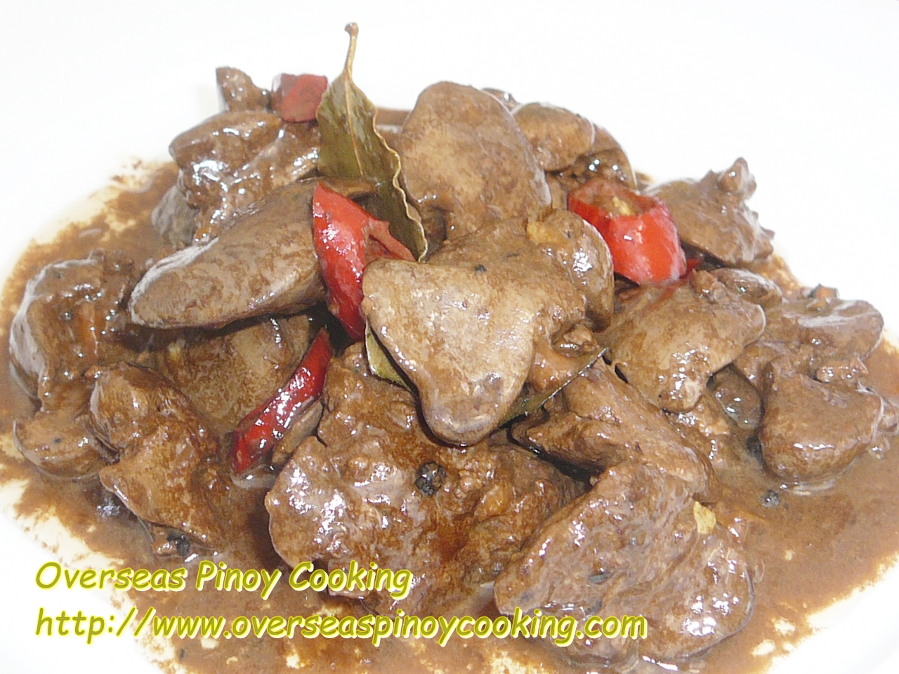 Ginataang Atay ng Manok, Chicken Liver in Coconut Milk