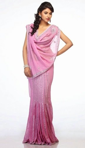 Saree - Fishtail / Fish-Cut / Fish Bottom Saree 2015-2016 - Pakistani ...