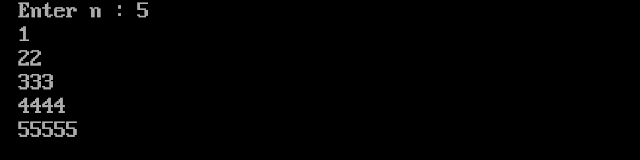 C Program To Print Half Pyramid Using Numbers