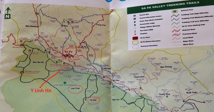 My Travel Blog: Sapa Valley Trekking Trails Map