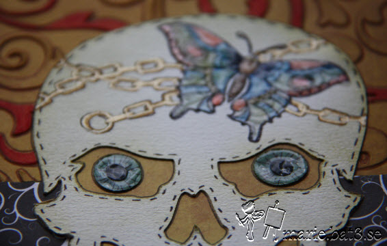 Bombshell Stamps Blog: Embellished Skull