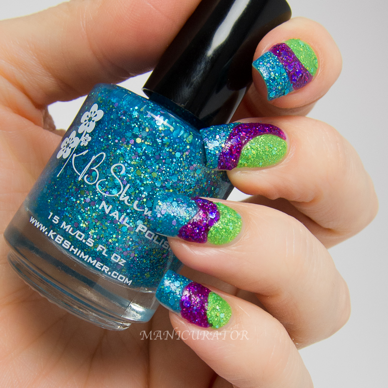 KBShimmer Early Summer 2014 Textures - Freehand Nail Art