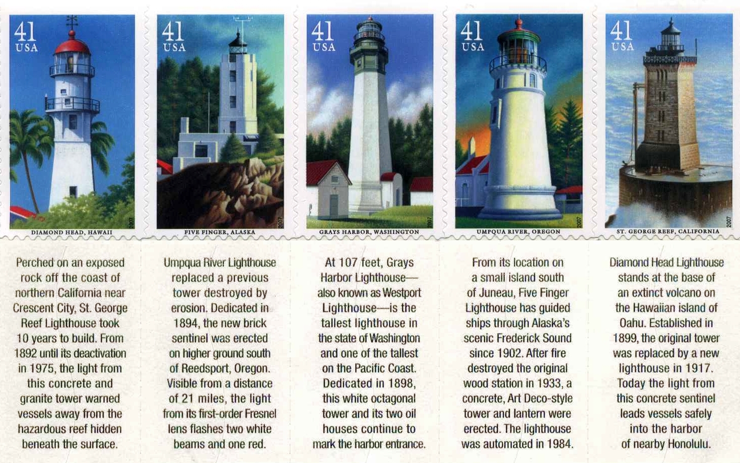 transpress nz: US lighthouse stamps