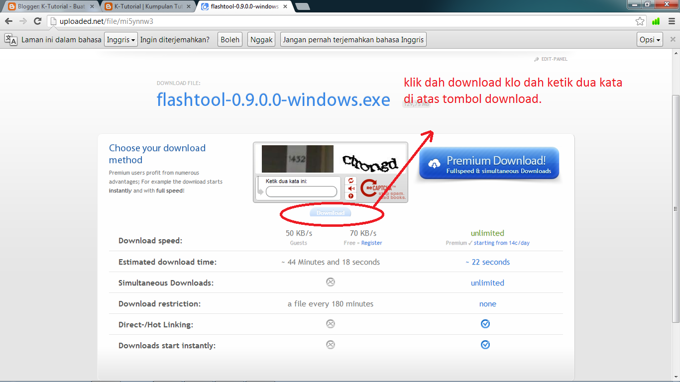 [Tutorial] Cara Mendownload File Via Uploaded.net | K-Tutorial