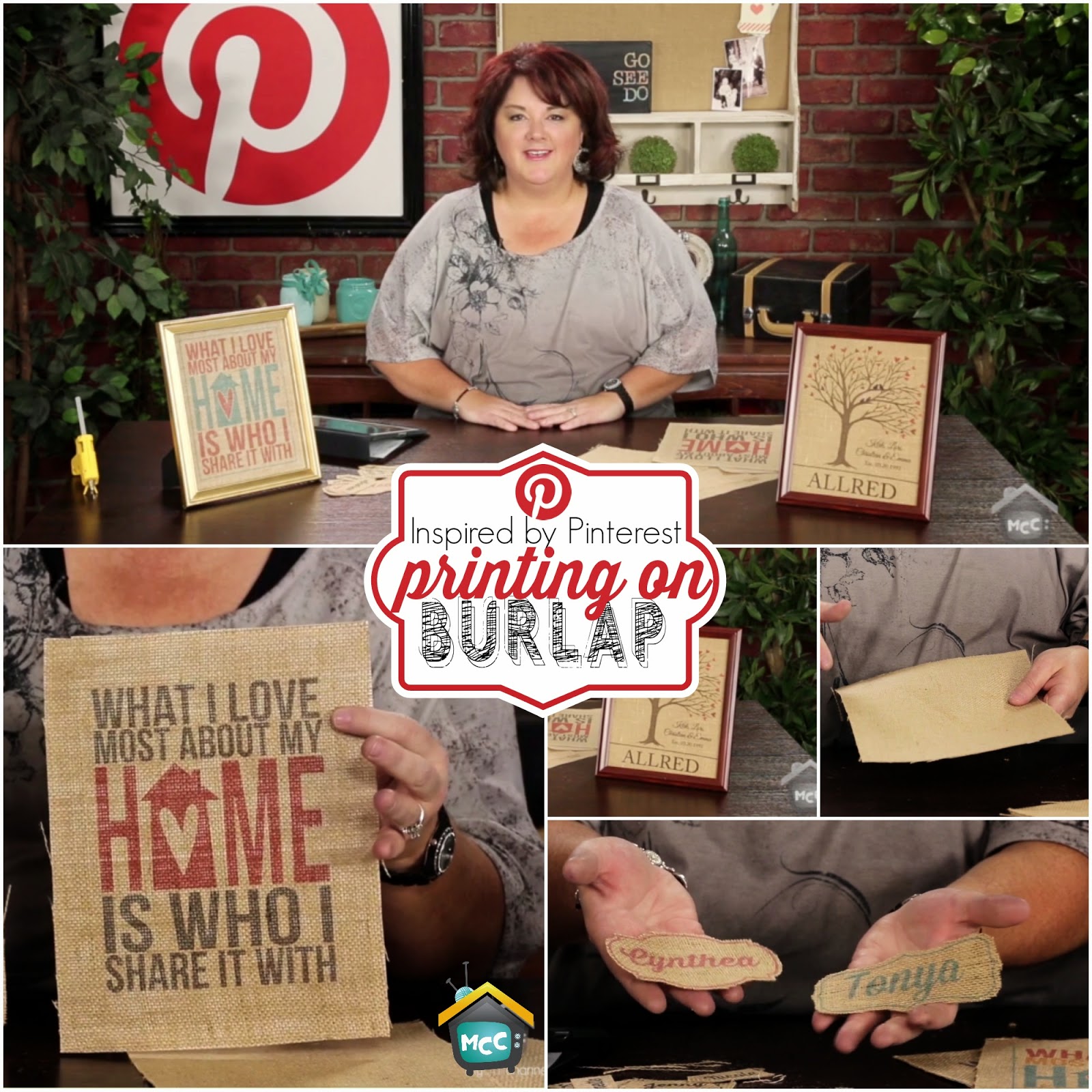 Allred Design Blog: Inspired by Pinterest: Printing on Burlap