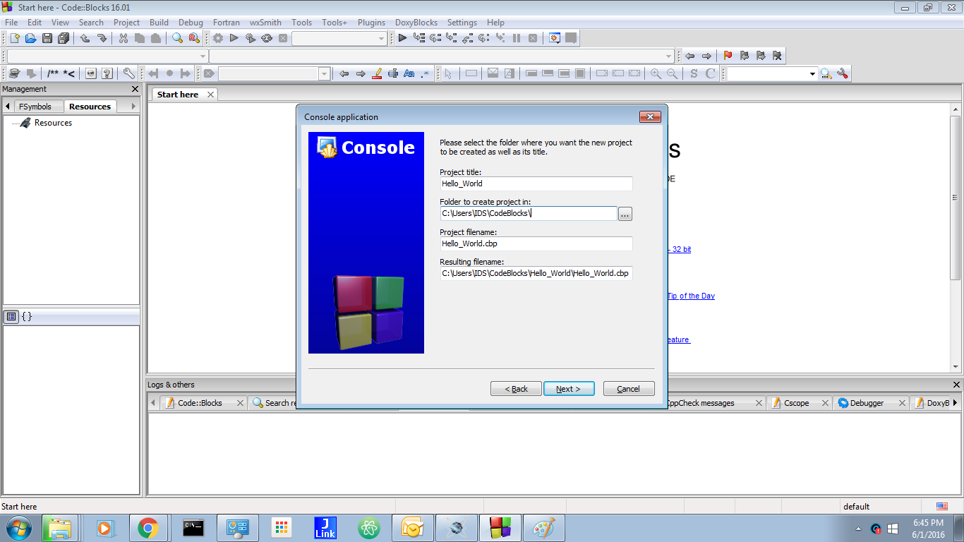 Programming: Using Code::Blocks