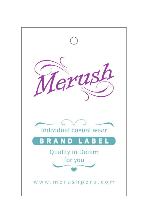 Hang Tags de mica para ropa de mujer - "Merush"