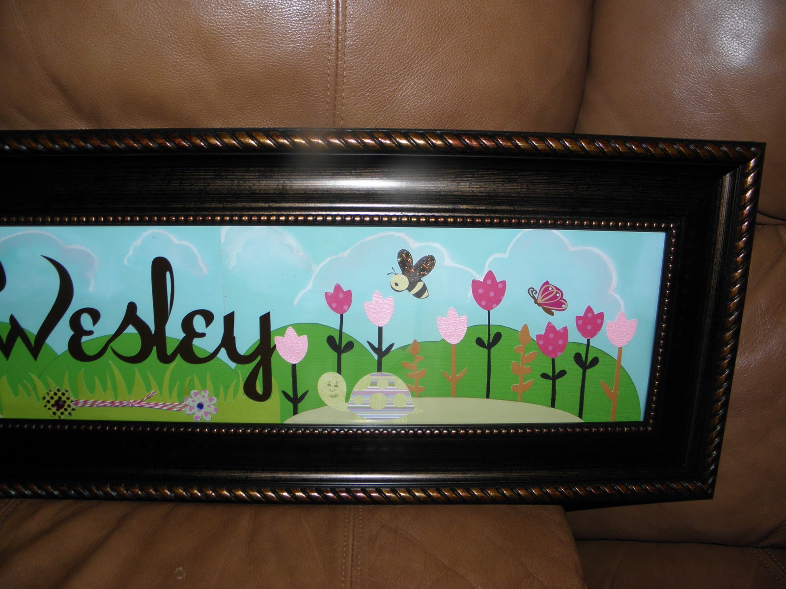 HeartMade by Cathy: Baby Name Frame