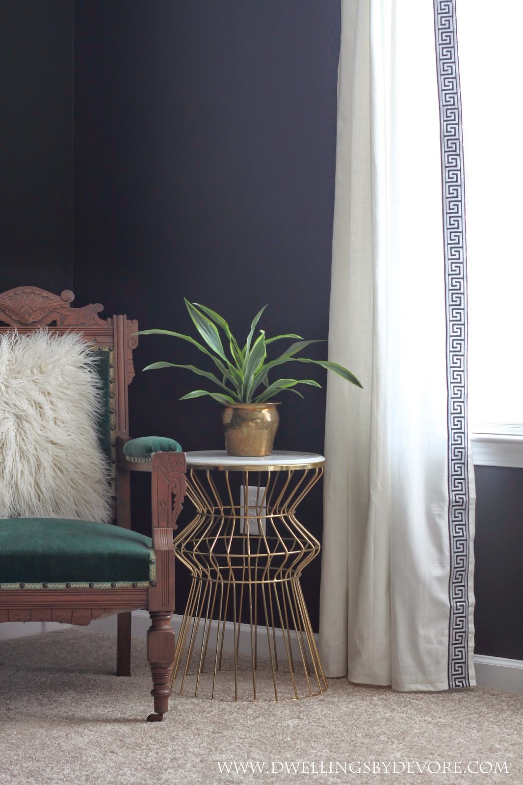 Dwellings By DeVore: Greek Key Trimmed Curtains