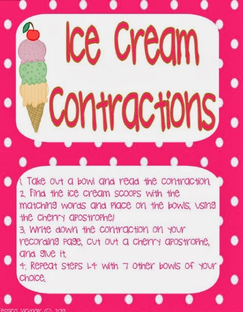 Ice Cream Contractions | Pride and Primary