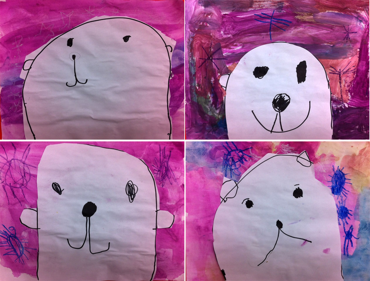 artisan des arts: Peeking polar bear art - Junior Kindergarten