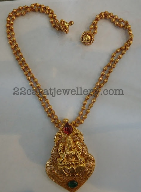 Antique Long Chain Lakshmi - Jewellery Designs