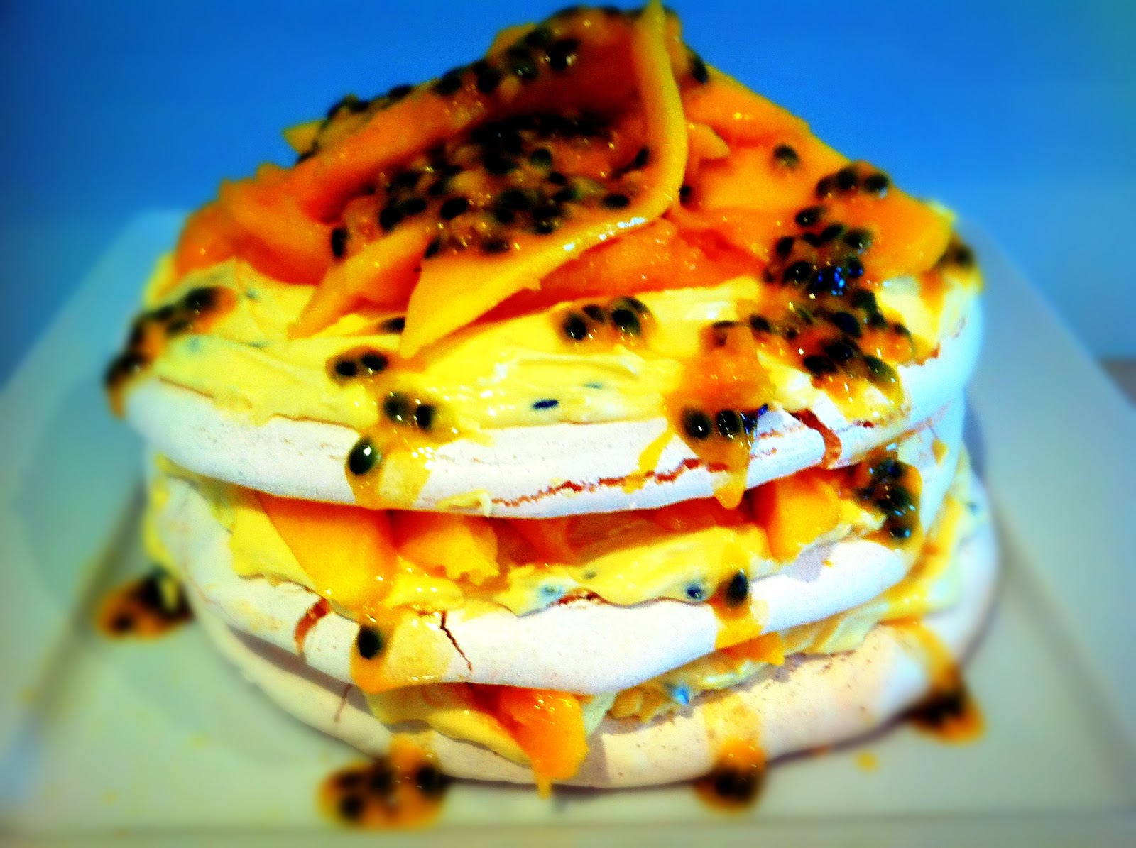 kayla marie's kitchen: Mango and Passionfruit Meringue Cake