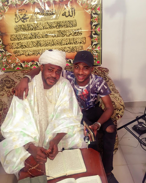 Star Actor Odunlade Adekola & First Son Spotted On Sets (PHOTOS)