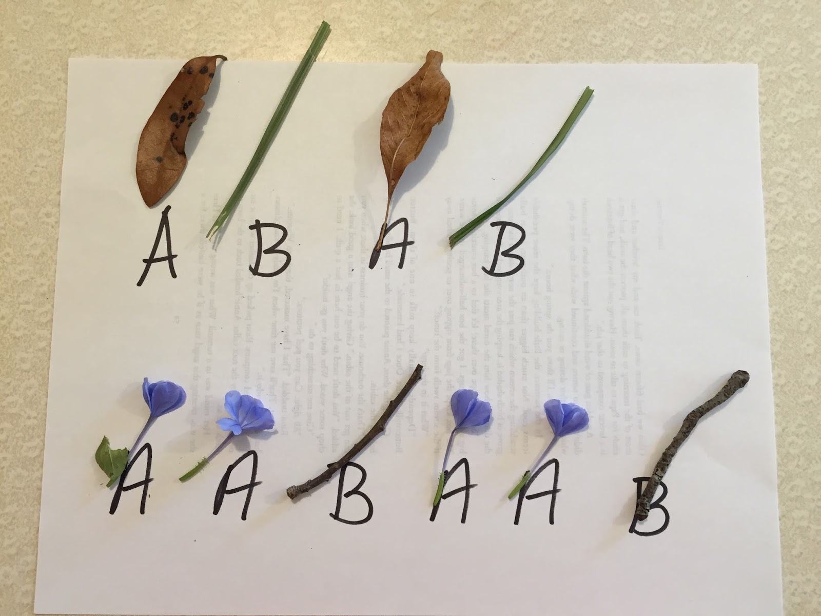 Kindergarten and Mooneyisms: Patterning With Nature