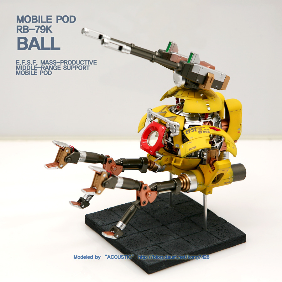 GUNDAM GUY: MG 1/100 RB-79K Ball [Open Hatch] - Custom Build