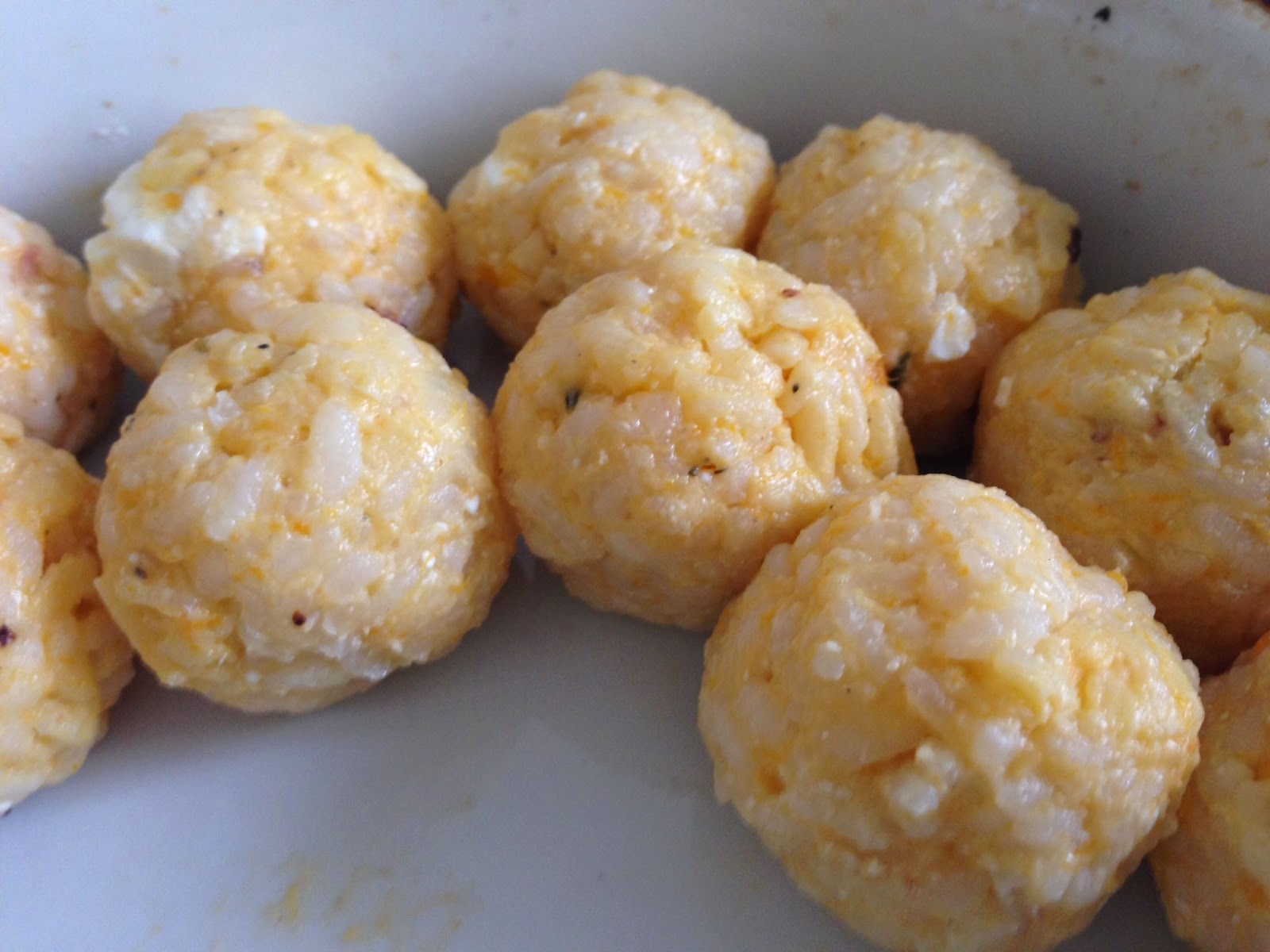 Pumpkin, Feta and Chorizo Arancini