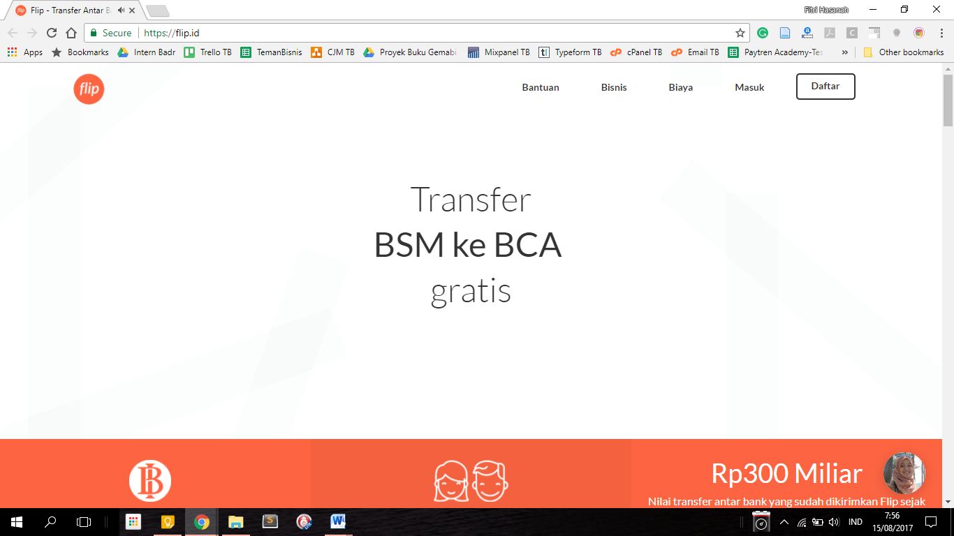 writing something: Transfer Antar Bank Tanpa Biaya? Di-Flip-in aja!