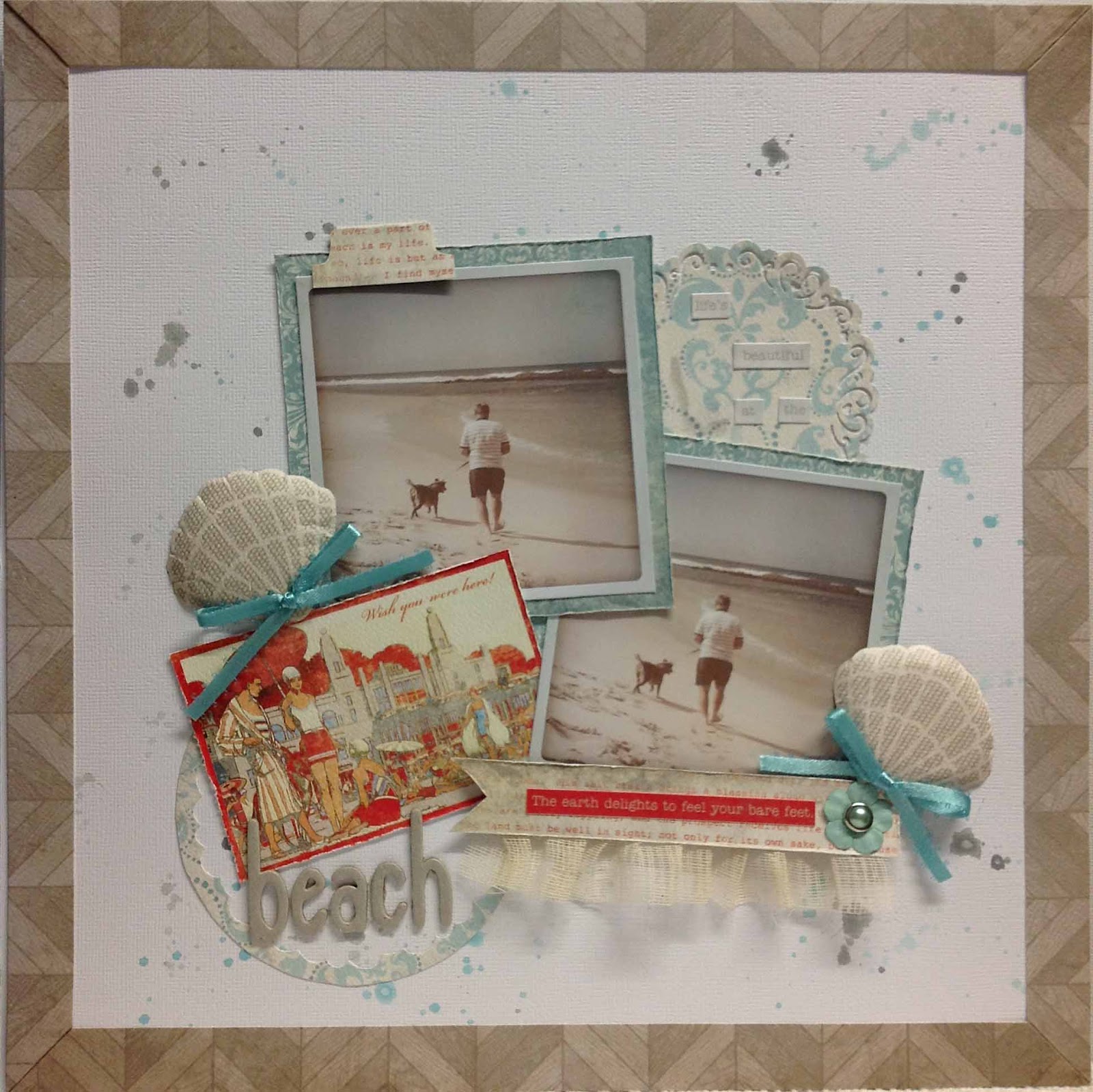 life's beautiful at the Beach- layout - Neat and Crafty