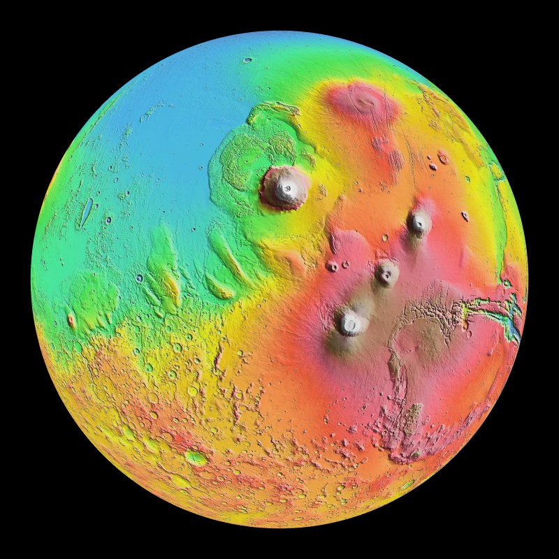 Brendon's Atlas: Topographic Map of Mars