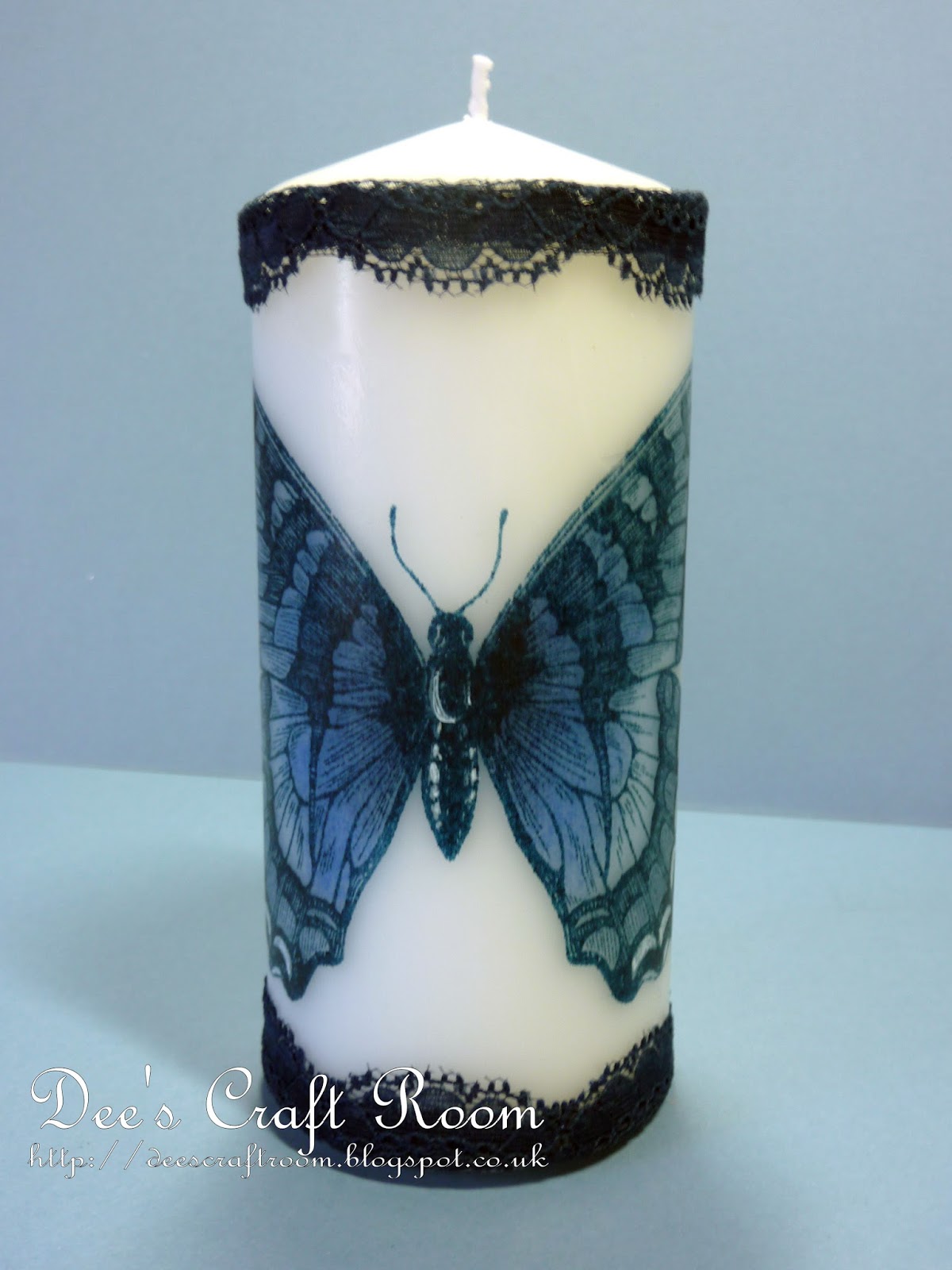 Dee's Craft Room: Butterfly Candle