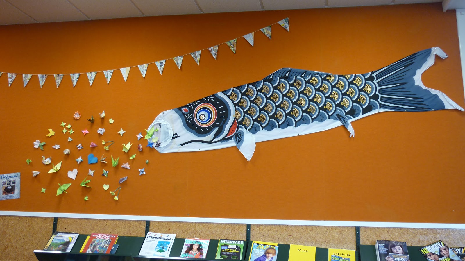 Library Displays: The Big Fish - Origami