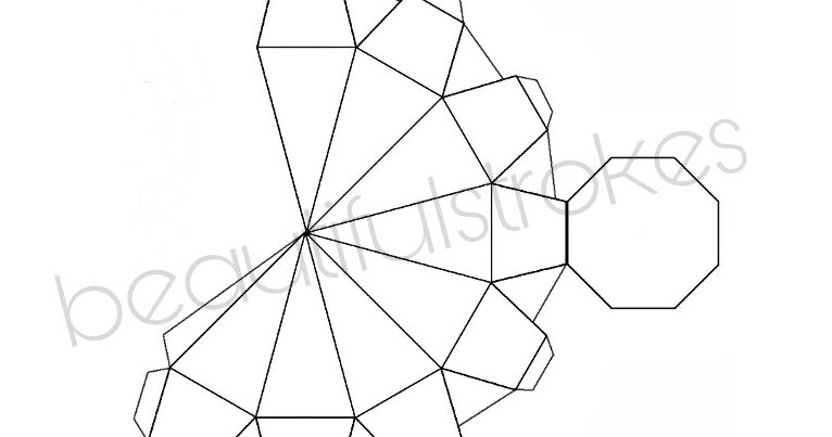 PRINTABLE TEMPLATE FOR 3D PAPER DIAMOND
