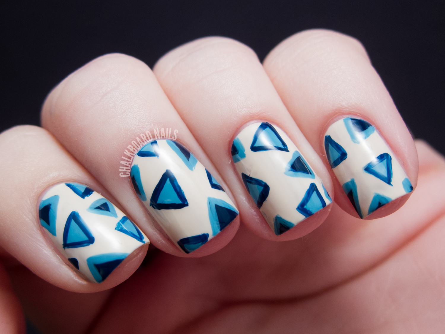 Inverted Triangles - OPI Euro Centrale Nail Art | Chalkboard Nails ...
